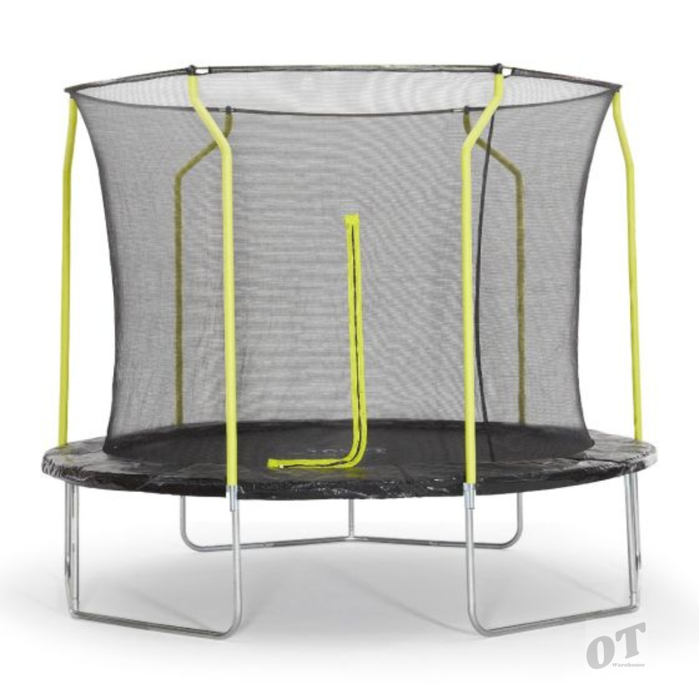 Kids 10ft Trampoline with Enclosure Jumping Fun Outdoors